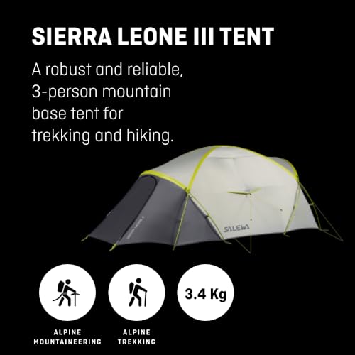 Salewa Unisex's Sierra Leone Iii Tent, Light Grey/Cactus, UNI