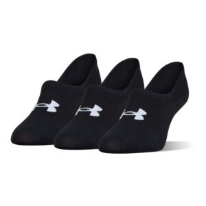 under armour women's breathe lite ultra low socks, multipairs, black (3-pairs), medium