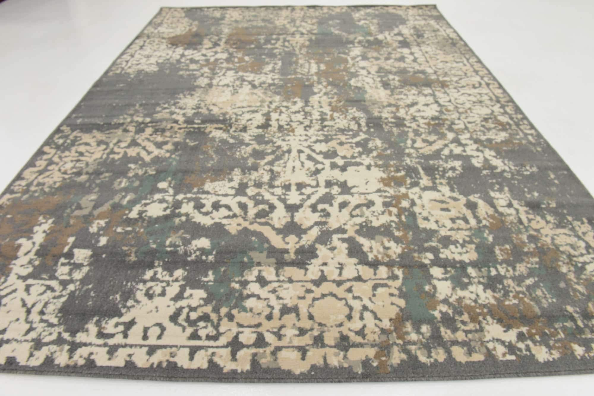 Unique Loom Tuareg Collection Vintage Distressed Traditional Area Rug (9' 0 x 12' 0 Rectangular, Gray/ Beige)