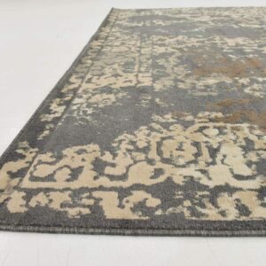 Unique Loom Tuareg Collection Vintage Distressed Traditional Area Rug (9' 0 x 12' 0 Rectangular, Gray/ Beige)