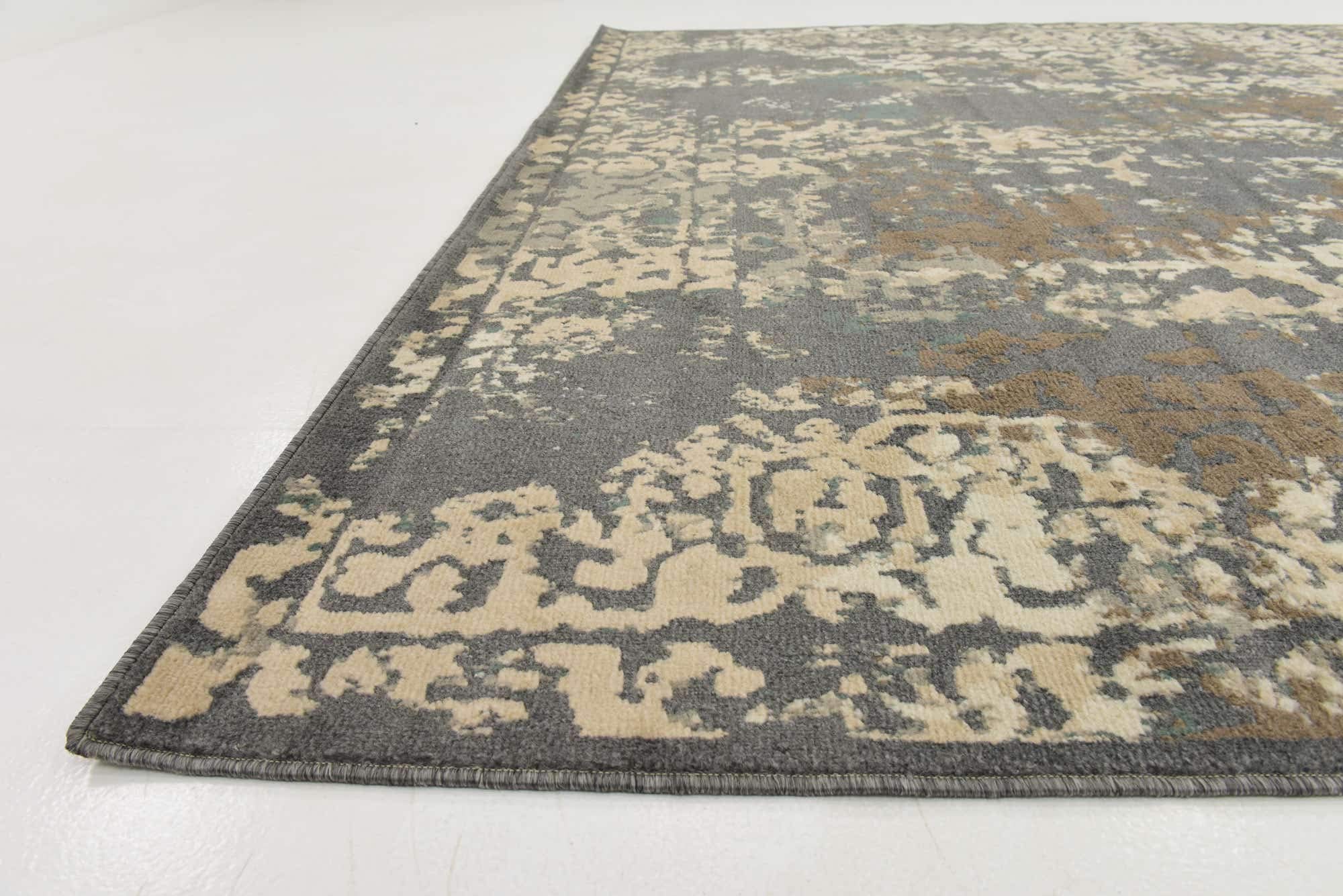 Unique Loom Tuareg Collection Vintage Distressed Traditional Area Rug (9' 0 x 12' 0 Rectangular, Gray/ Beige)