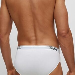 BOSS Men's 3-Pack Classic Regular Fit Stretch Briefs, White, X-Large