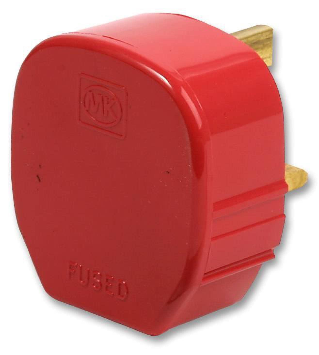 MK (ELECTRIC) - Toughplug 13A UK Mains Plug, Red