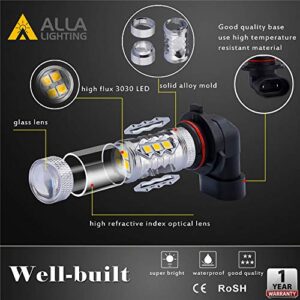 Alla Lighting H11 H8 LED Bulbs, 3000K Golden Yellow H16 Fog Lights or Daytime Running Lights(DRL) Lamps, 360° Xtreme Super Bright High Power 3030 SMD Replacement for Cars,Trucks, SUVs, Vans