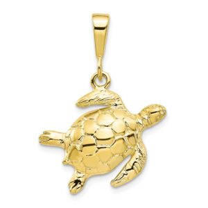 jay seiler 10k turtle charm, 10 kt yellow gold