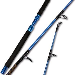 fiblink saltwater graphite jig jigging spinning fishing rod deep sea jig pole (6-feet, heavy, 80-120lbs)