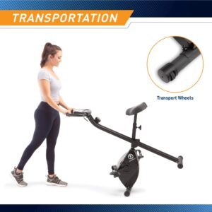 Marcy Foldable Magnetic Resistance Upright Exercise Bike NS-654, Black, One Size