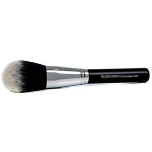 large finishing powder makeup brush - big fluffy domed powder make up brushes for full face, body bronzer contouring, loose, mineral, compact, translucent powders, soft synthetic vegan cruelty free