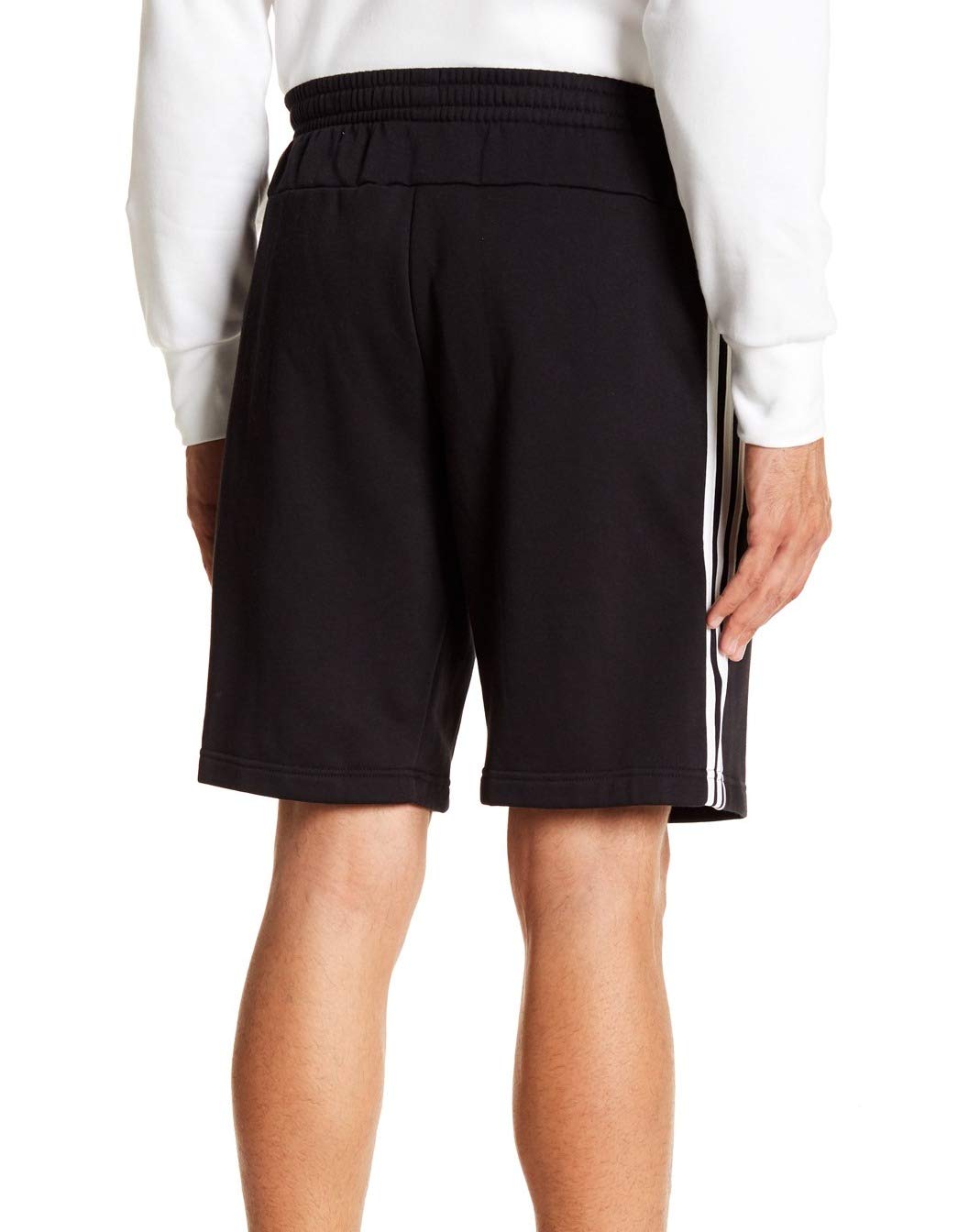 adidas Men's Athletics Essential Cotton Shorts, Black/White, Small