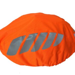 Tucool Racing Night Visual Waterproof Windproof Bike Bicycle Helmet Cover Cycling Rain Cover (Fluorescent Orange)