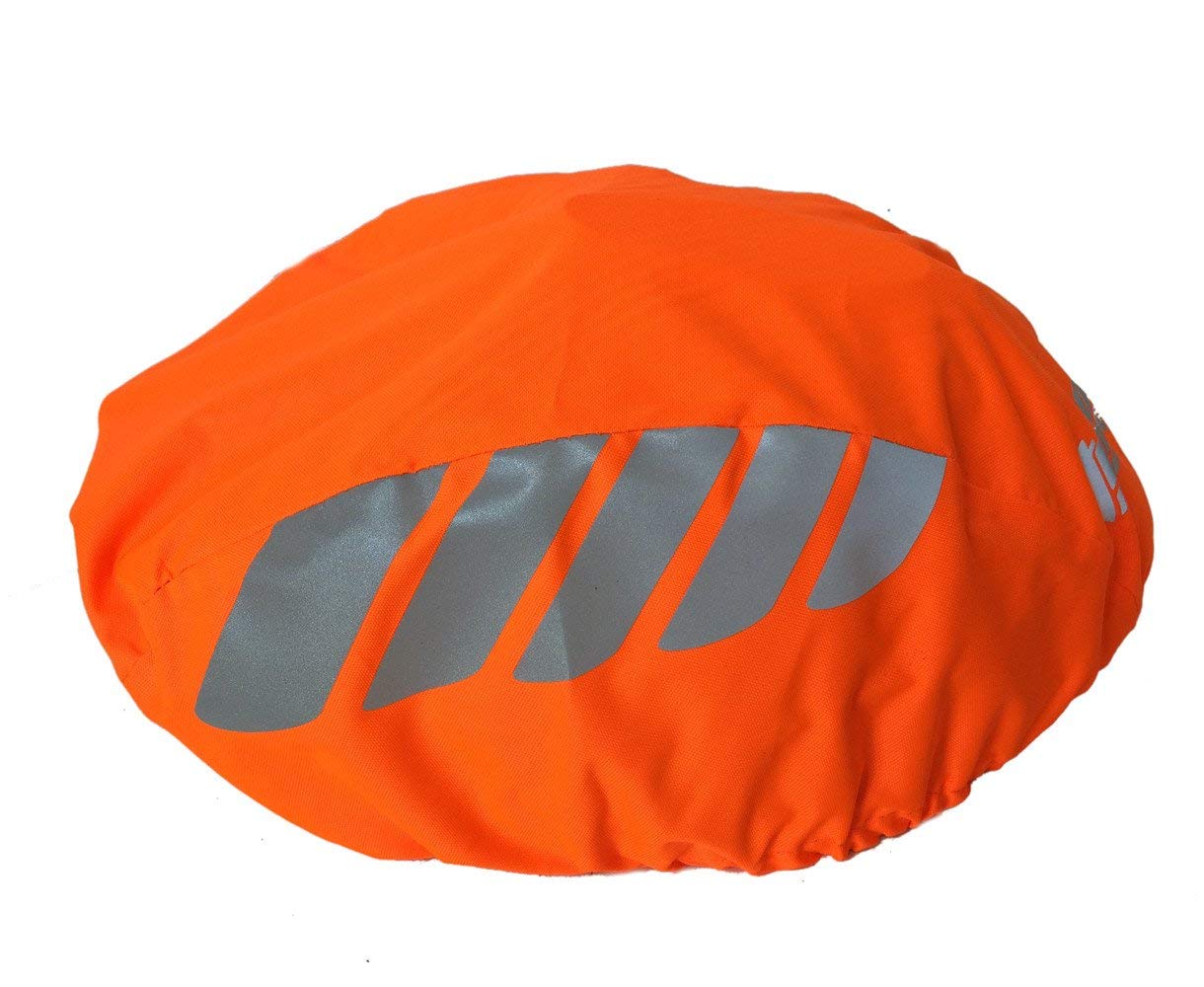 Tucool Racing Night Visual Waterproof Windproof Bike Bicycle Helmet Cover Cycling Rain Cover (Fluorescent Orange)