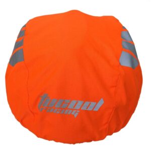 Tucool Racing Night Visual Waterproof Windproof Bike Bicycle Helmet Cover Cycling Rain Cover (Fluorescent Orange)