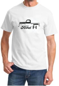 1948-51 ford f-1 f1 pickup truck classic outline design tshirt 2xl white