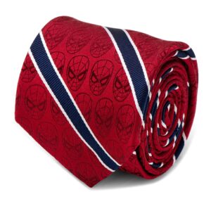 cufflinks inc. spider-man red and navy stripe men's tie