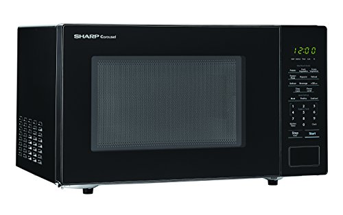 SHARP Black Carousel Cu. Ft. 1000W Countertop Microwave Oven (ISTA 6 Packaging), 1.1 Cubic Foot, 1000 Watts