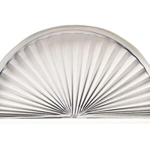 Redi Shade No Tools Original Arch Light Blocking Pleated Fabric Shade White, 72 in x 36 in