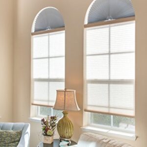 Redi Shade No Tools Original Arch Light Blocking Pleated Fabric Shade White, 72 in x 36 in