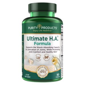 purity products ultimate h.a. formula - clinically studied biocell collagen - dynamic hyaluronic acid support for the joints and skin - 90 count - from