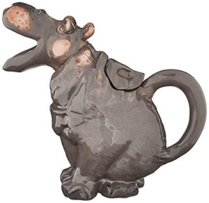 blue sky ceramic 9.25" x 5.25" x 9.25" hippo teapot