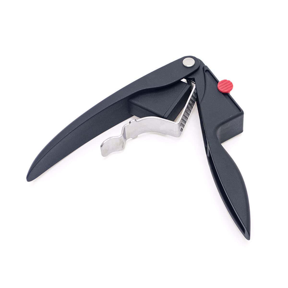 Starfrit Garlic Press with Scraper, Silver/Black