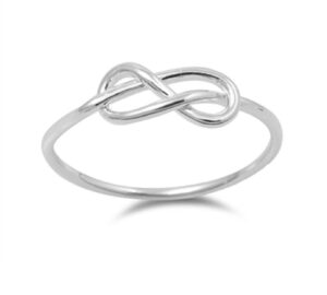 closeoutwarehouse 925 sterling silver infinity and beyond knot ring size 8