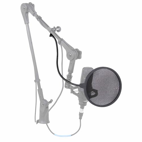 Rok-It Single Layer Microphone Pop Filter with C-Clamp to Fit Most Microphone Stands; (RI-POPFILTER)