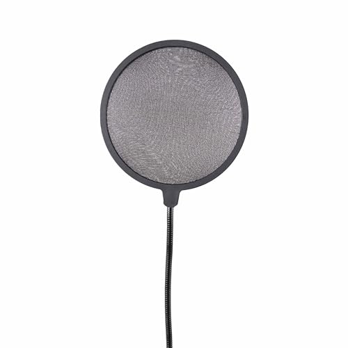 Rok-It Single Layer Microphone Pop Filter with C-Clamp to Fit Most Microphone Stands; (RI-POPFILTER)