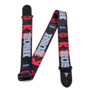 perri's leathers ltd. - rush official licensed polyester guitar strap - adjustable guitar strap from 39" to 58" for electric, bass, acoustic guitar (lpcp-8030)