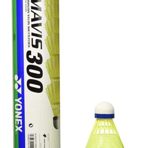 YONEX Mavis 300 Badminton Medium Speed Volant Nylon Shuttlecock, Yellow, 1 Dozen, 2 Tube