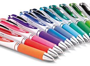 Pentel® EnerGel™ RTX Retractable Liquid Gel Pens, Medium Point, 0.7 mm, Assorted Colors, Pack Of 12 Pens