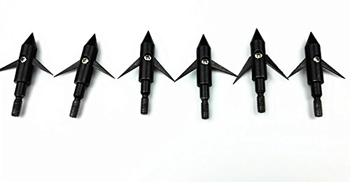 GPP 6PK 150gr Black Hunting 2 Blades Broadheads Arrowhead Bowfishing Arrow Tips