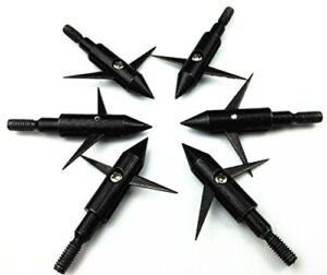 gpp 6pk 150gr black hunting 2 blades broadheads arrowhead bowfishing arrow tips