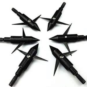 GPP 6PK 150gr Black Hunting 2 Blades Broadheads Arrowhead Bowfishing Arrow Tips