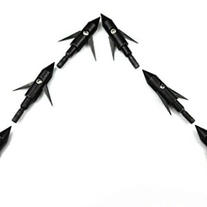 GPP 6PK 150gr Black Hunting 2 Blades Broadheads Arrowhead Bowfishing Arrow Tips