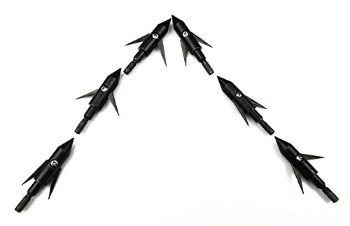 GPP 6PK 150gr Black Hunting 2 Blades Broadheads Arrowhead Bowfishing Arrow Tips