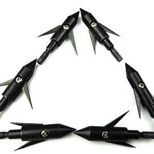 GPP 6PK 150gr Black Hunting 2 Blades Broadheads Arrowhead Bowfishing Arrow Tips