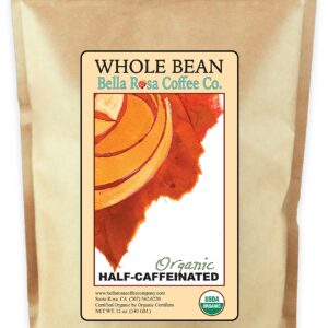 Organic Half-Caff, 12 oz. Whole Bean, Medium Roast, 1 Bag