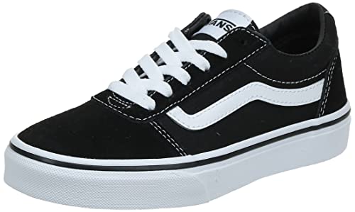 Vans Ward Low-Top Sneakers, Black ((Suede/Canvas) Black/White Iju), 12 US Unisex Little Kid