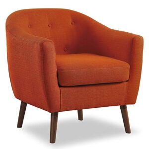 homelegance fabric barrel chair, orange