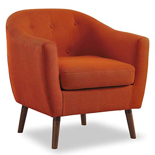 Homelegance Fabric Barrel Chair, Orange