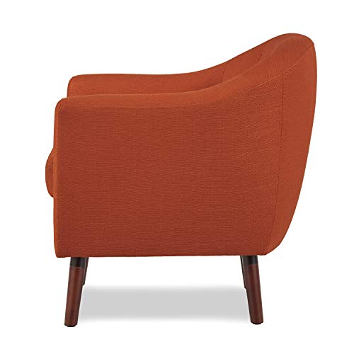 Homelegance Fabric Barrel Chair, Orange