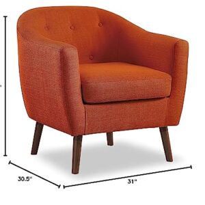 Homelegance Fabric Barrel Chair, Orange