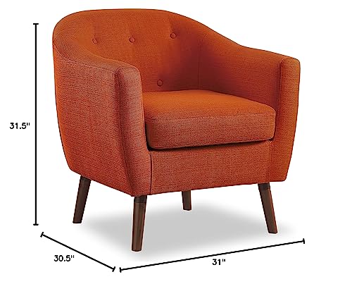 Homelegance Fabric Barrel Chair, Orange