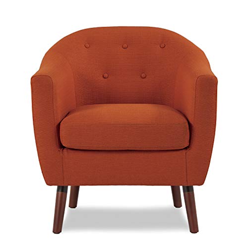 Homelegance Fabric Barrel Chair, Orange