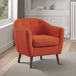 Homelegance Fabric Barrel Chair, Orange