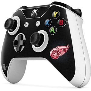 Skinit Decal Gaming Skin compatible with Xbox One S Controller - Officially Licensed NHL Detroit Red Wings Black Background Design