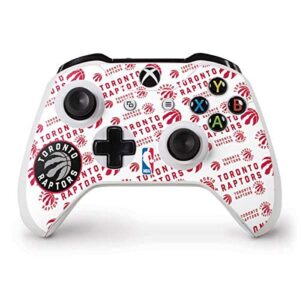 skinit decal gaming skin compatible with xbox one s controller - officially licensed nba toronto raptors logo blast design