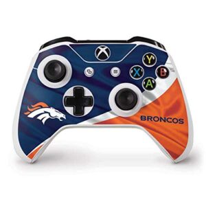 skinit decal gaming skin compatible with xbox one s controller - officially licensed nfl denver broncos design