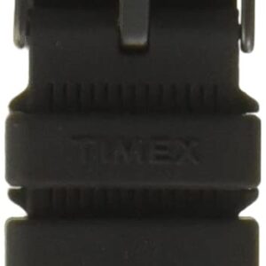 Timex 20mm Silicone Quick-Release Strap – Black with Black Buckle