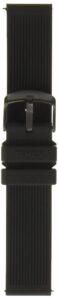 timex 20mm silicone quick-release strap – black with black buckle